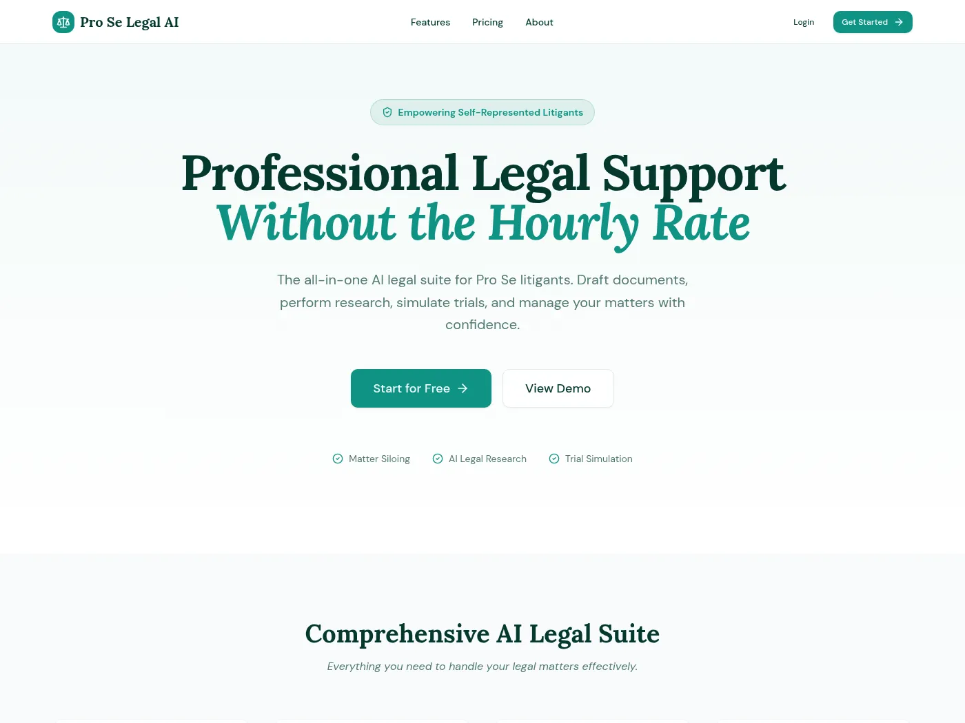 Pro Se Legal AI Suite