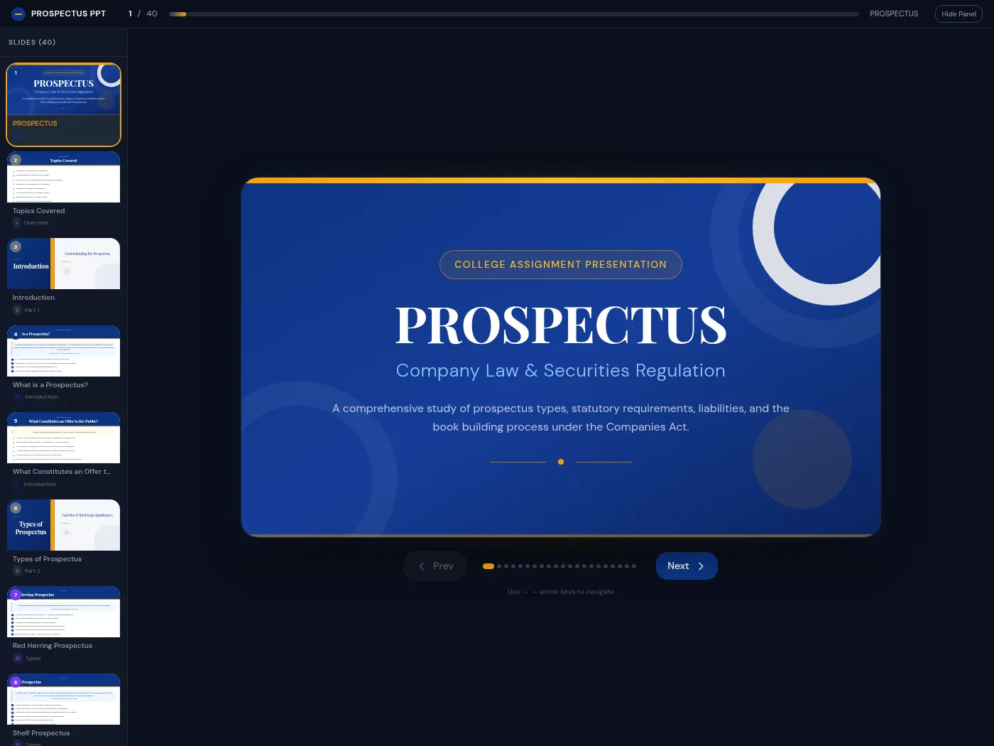 Prospectus Explained PPT