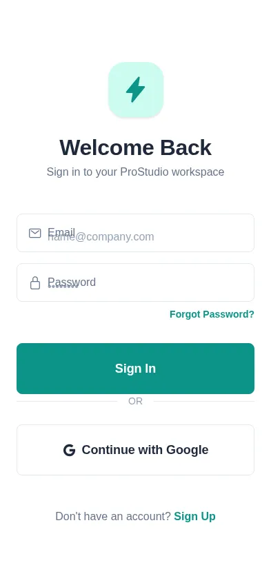 ProStudio AI Workspace