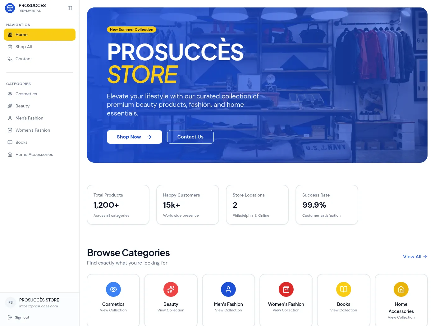 ProSucces Store Website