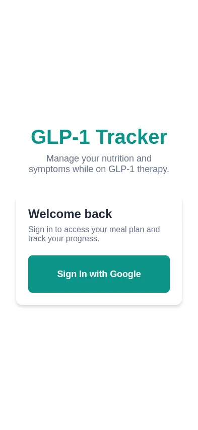 GLP-1 Meal Tracker