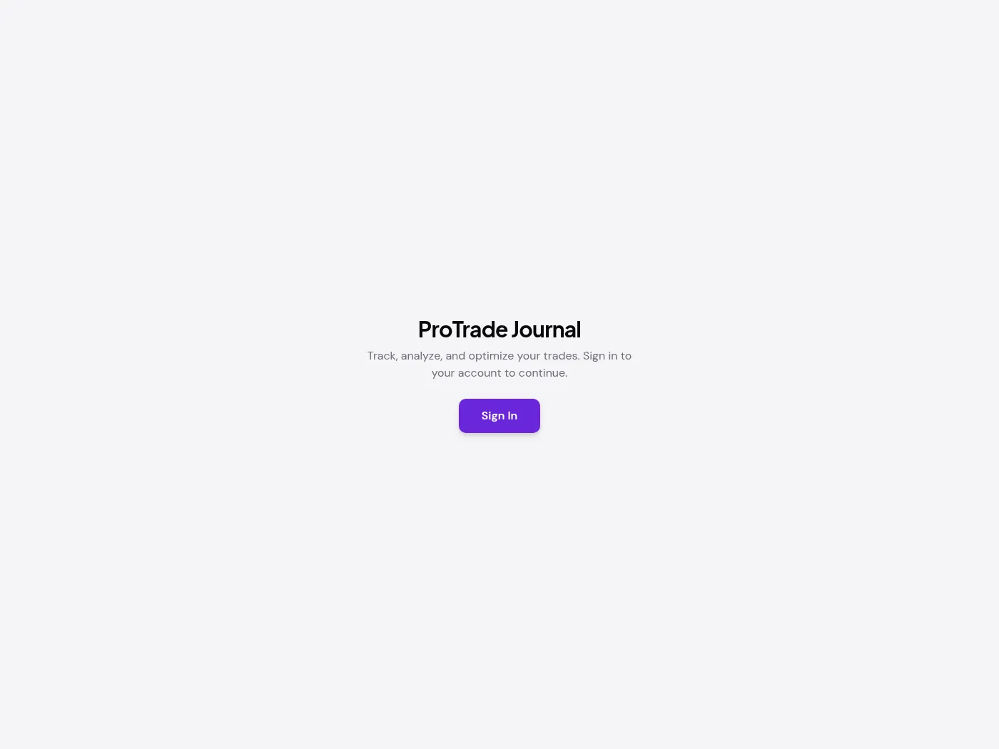 ProTrade Journal