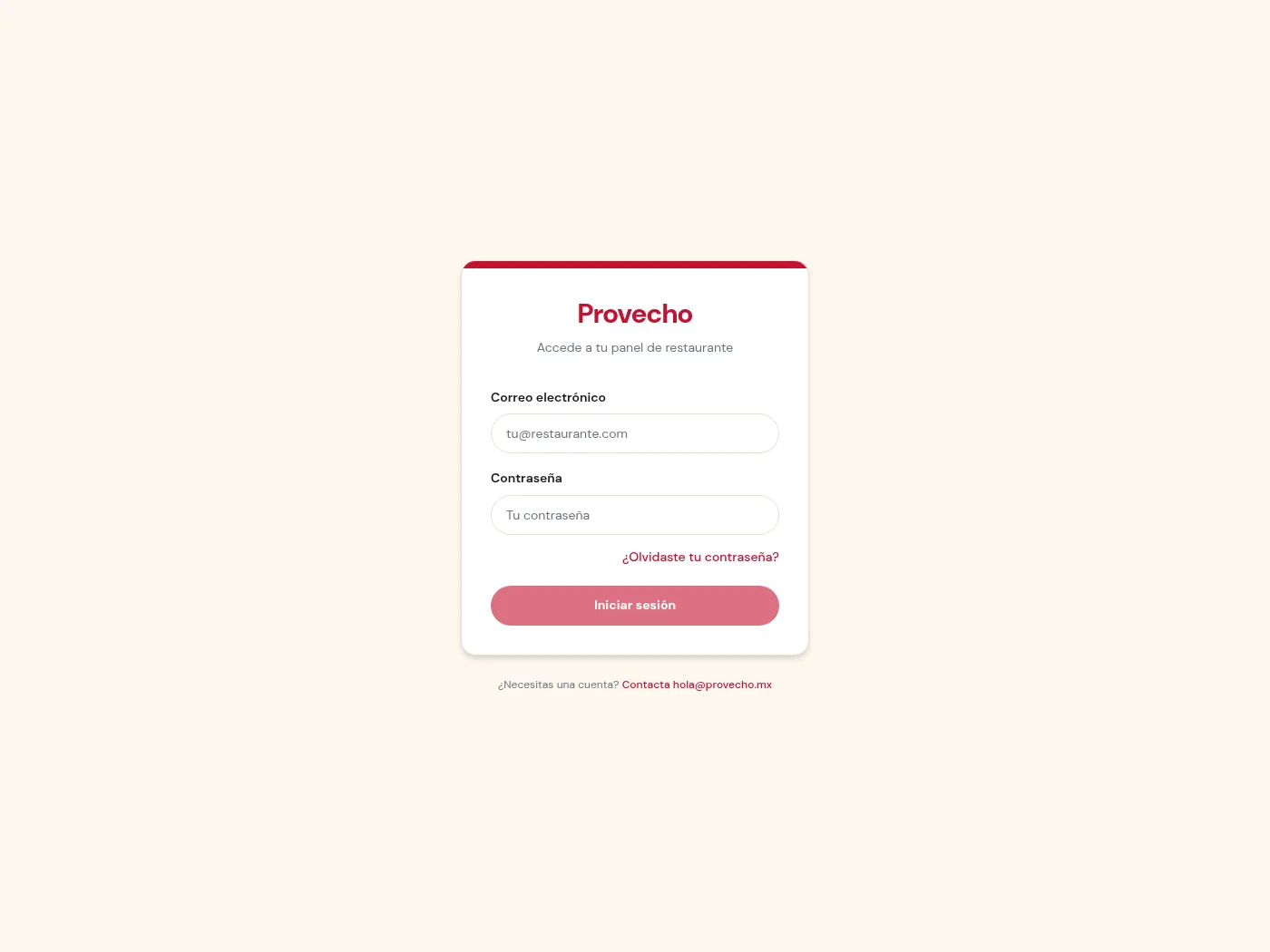 Provecho Platform Rebuild