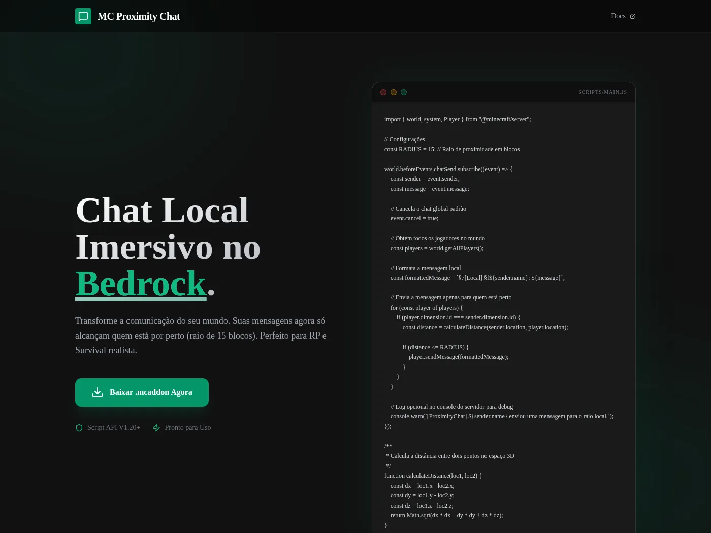 Minecraft Proximity Chat