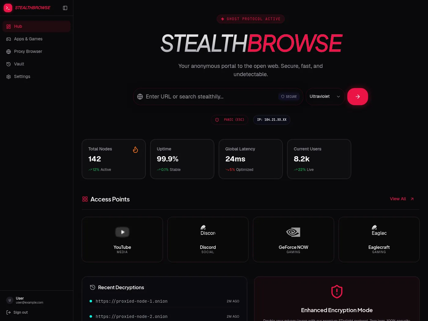 StealthBrowse Hub
