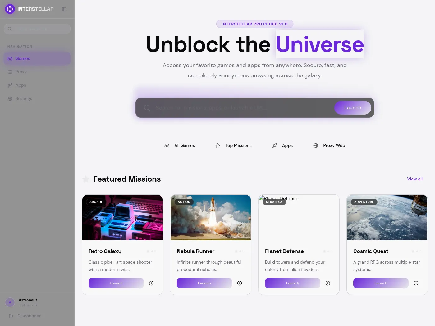 Interstellar Proxy Hub
