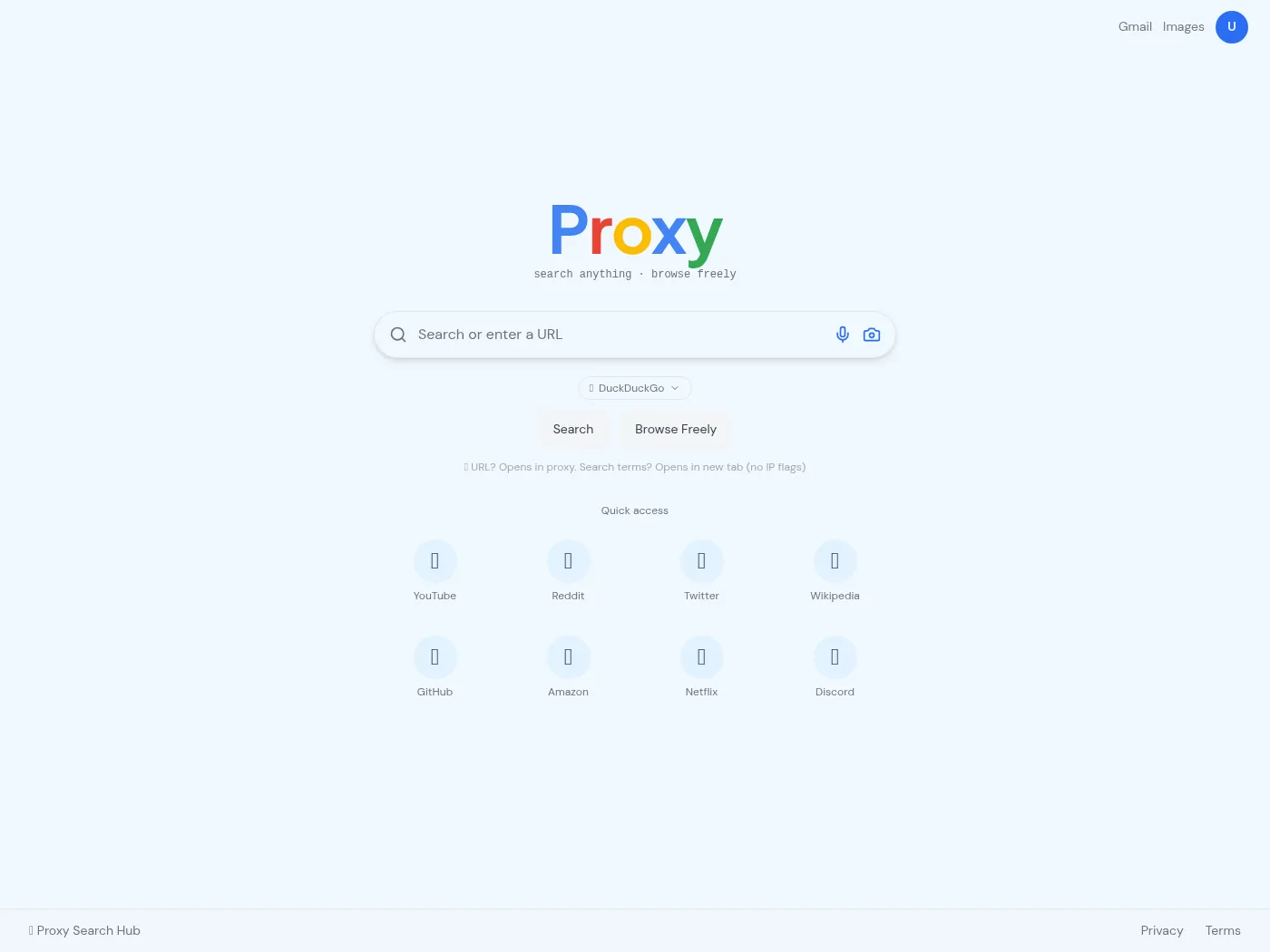 Proxy Search Hub