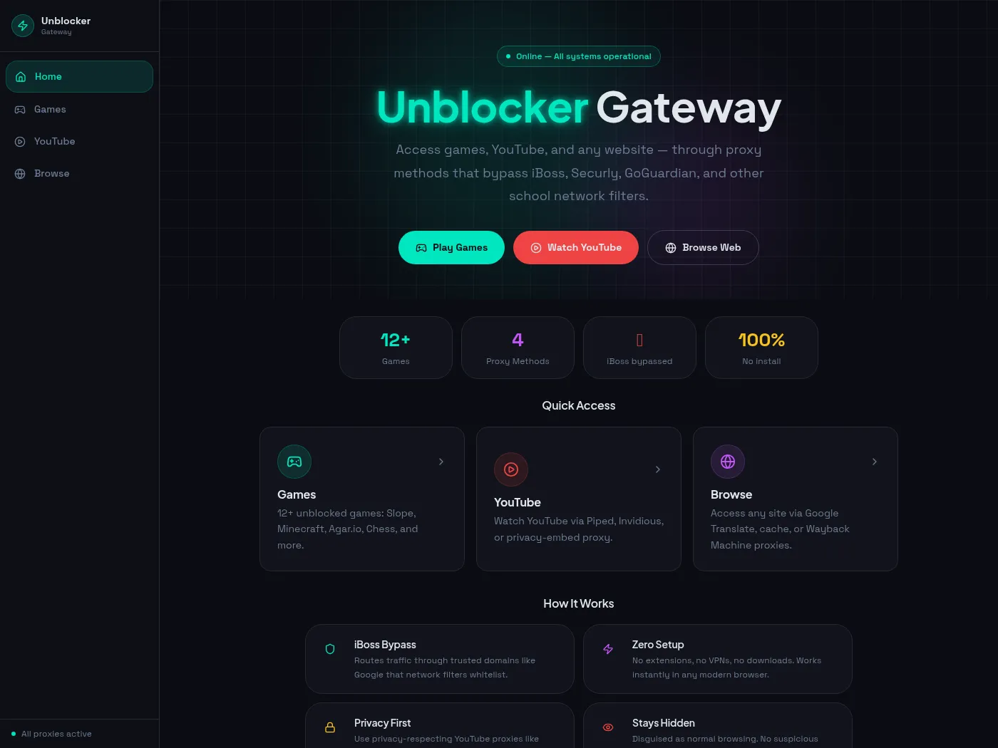 Unblocker Gateway