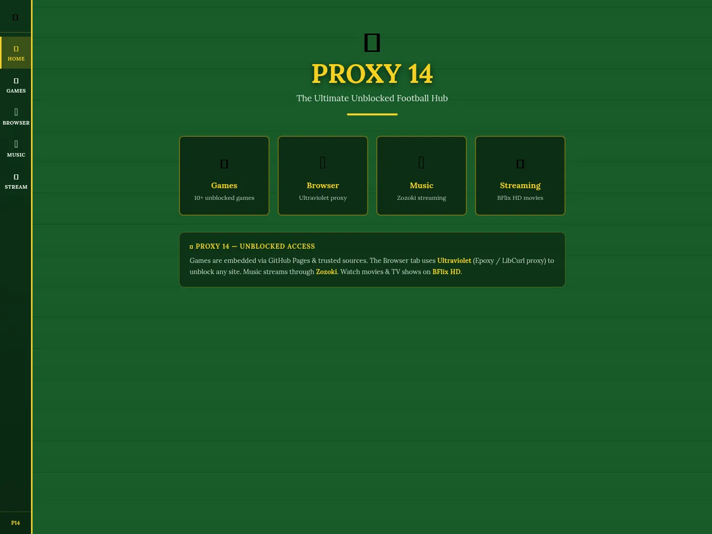 Proxy 14 Football Hub
