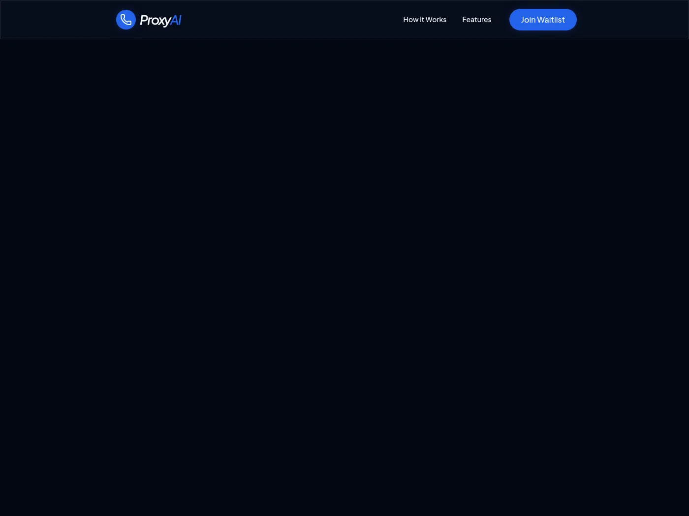 ProxyAI Landing Page