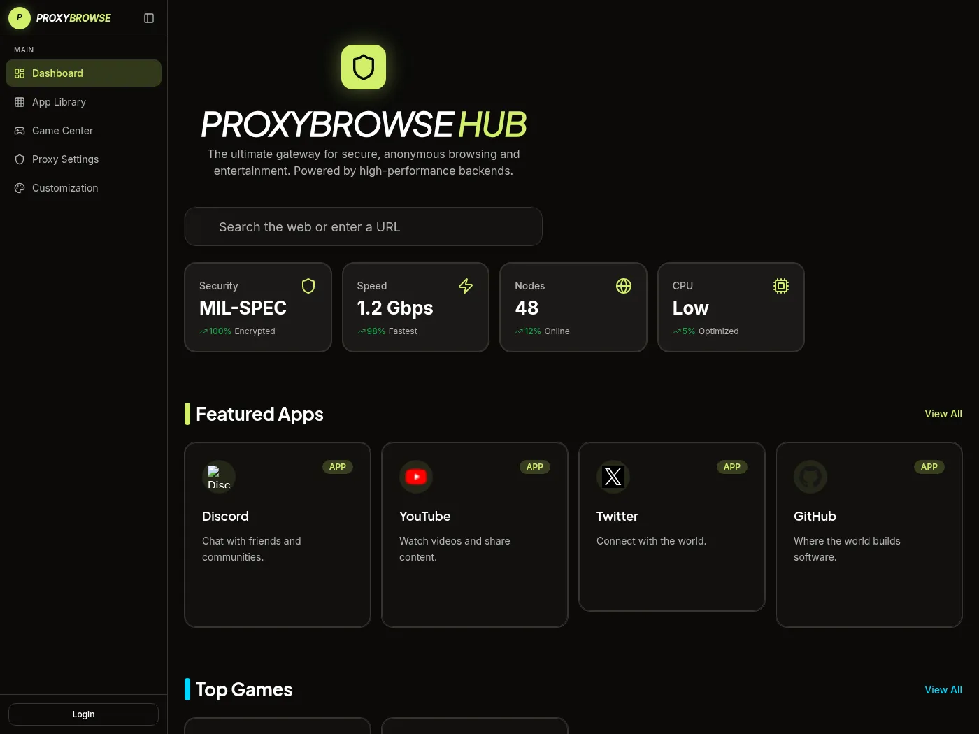ProxyBrowse Hub
