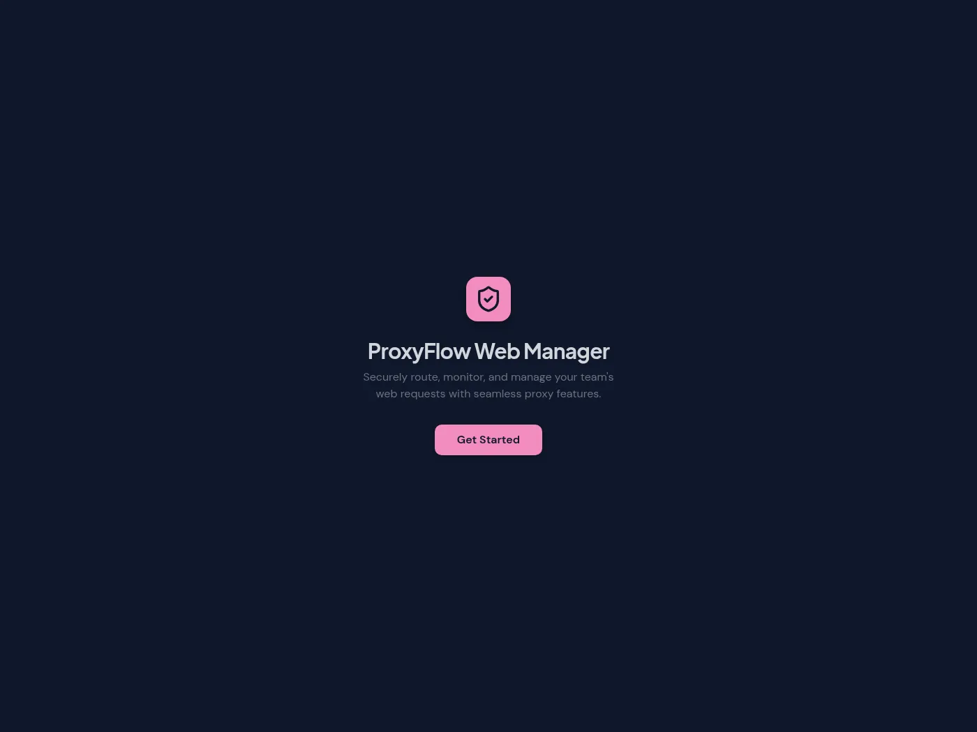 ProxyFlow Web Manager