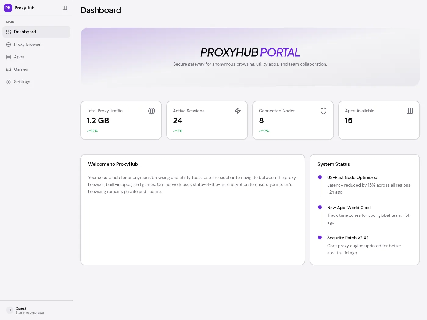 ProxyHub Portal