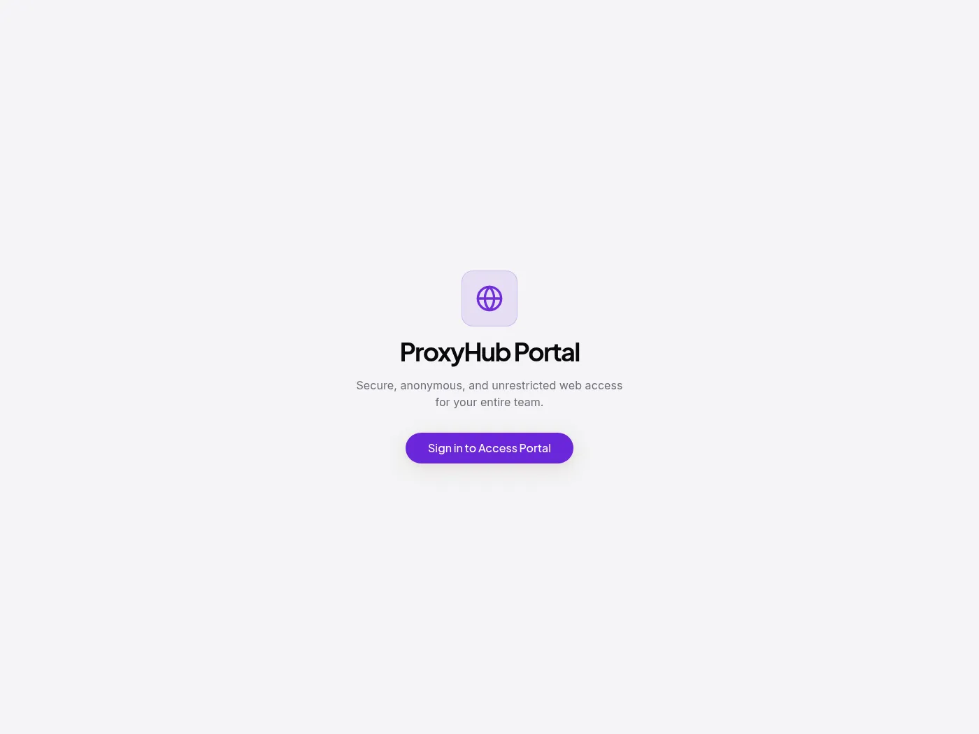 ProxyHub Web Portal