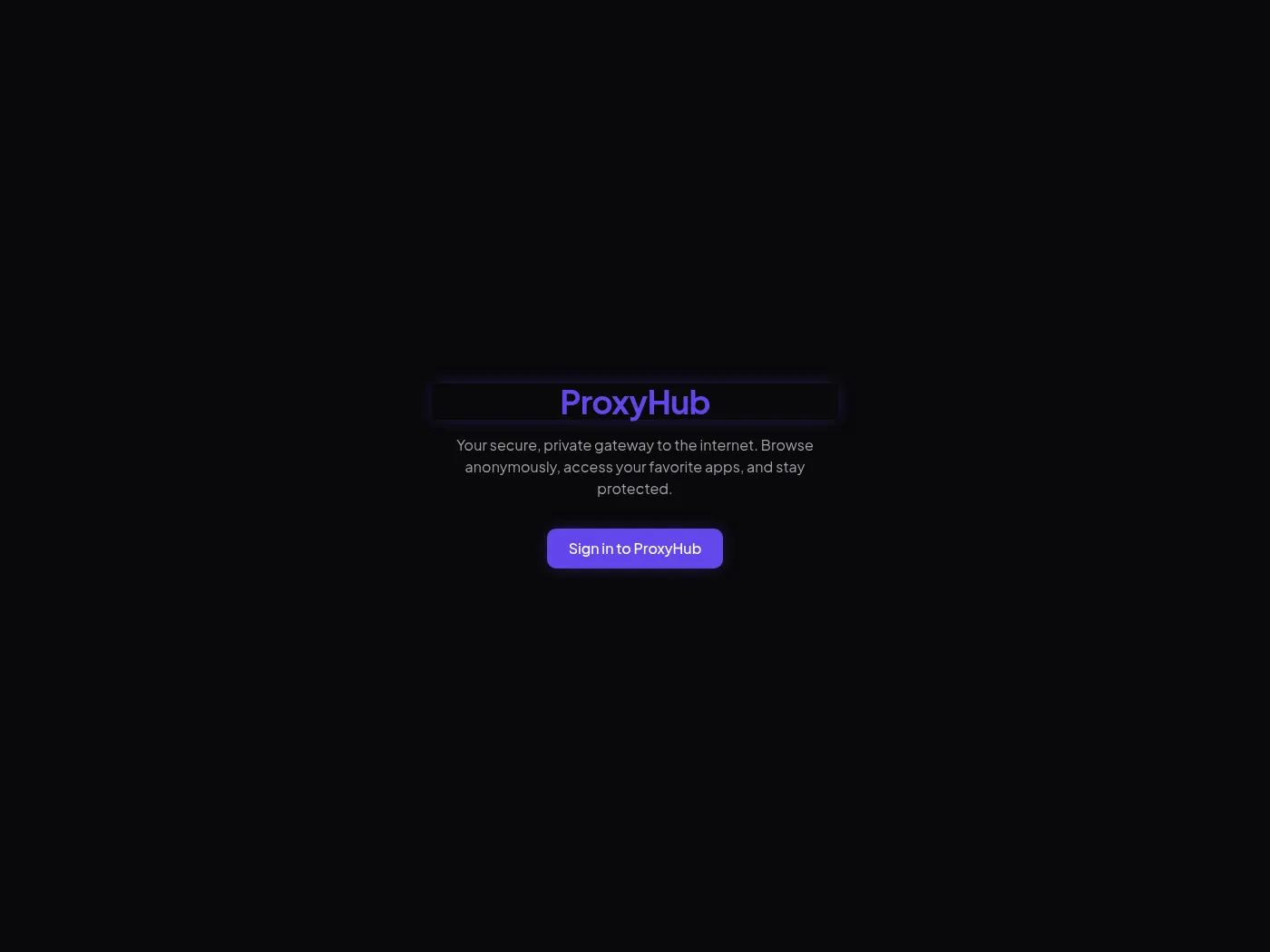 ProxyHub Web Portal