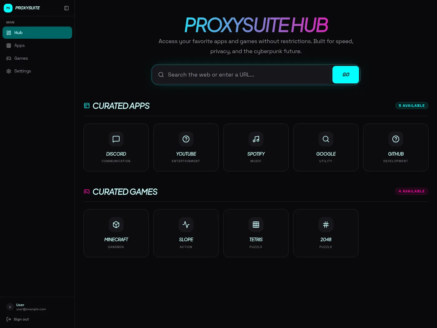 ProxySuite Hub