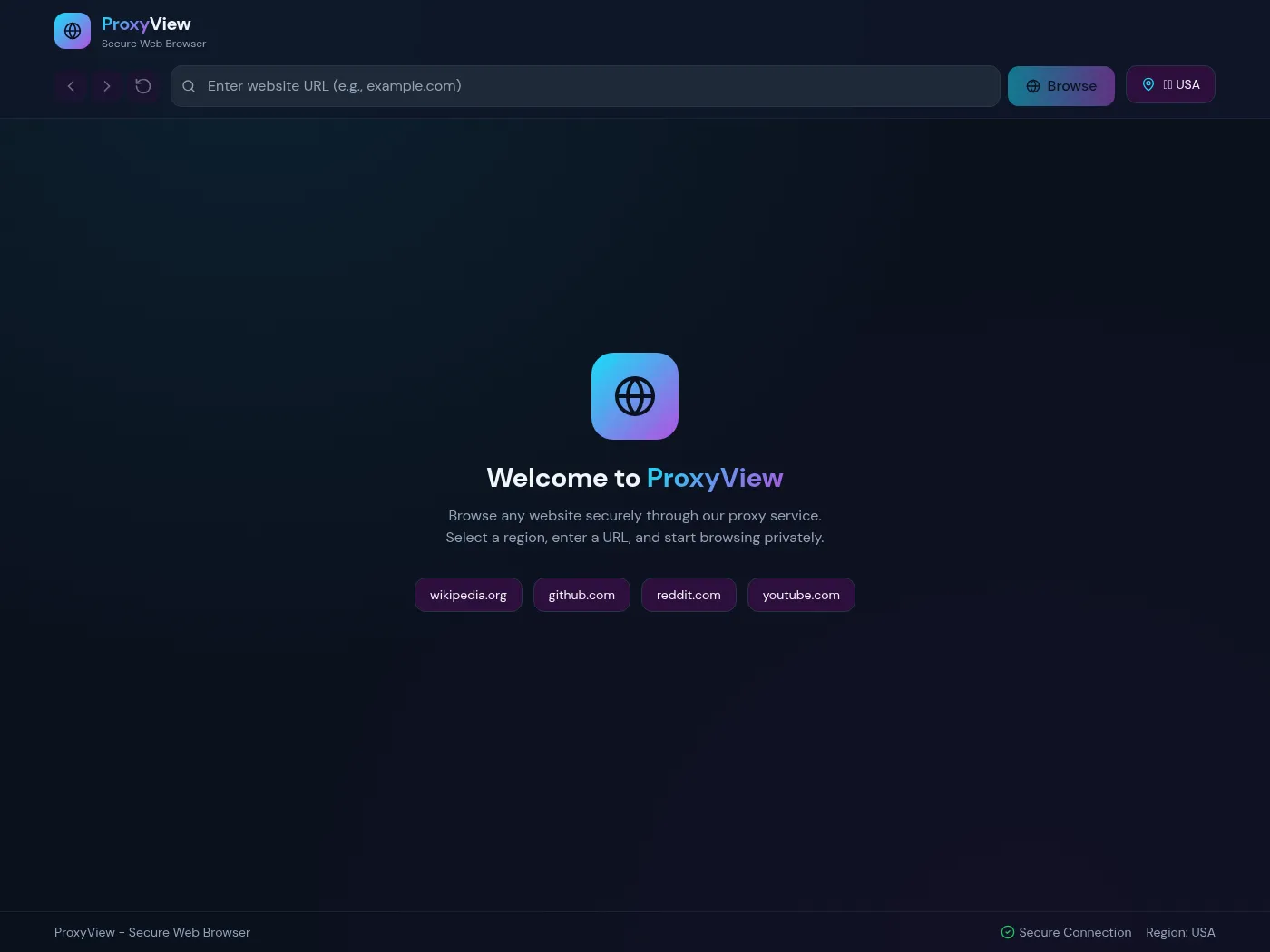 ProxyView Web Browser