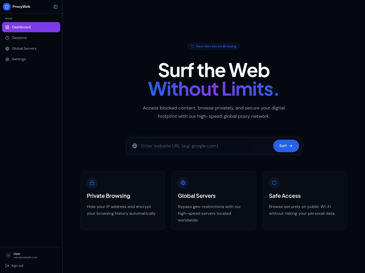 ProxyWeb Portal