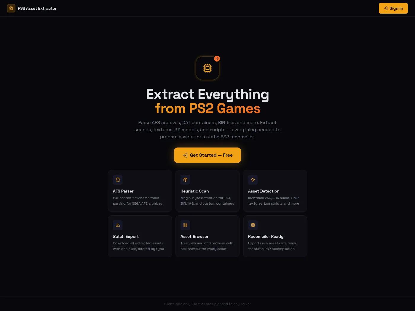 PS2 Asset Extractor