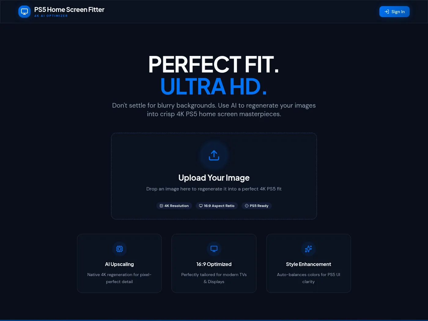 PS5 Home Screen Fitter