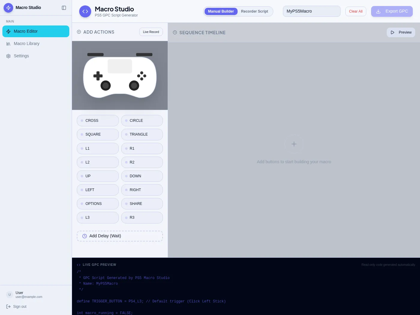 PS5 Button Macro Tool