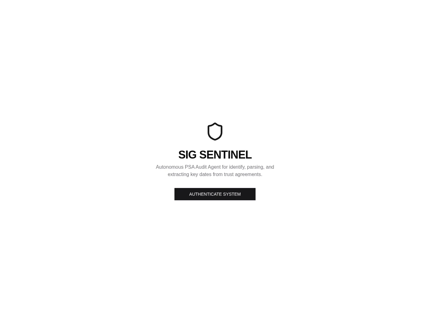 SIG Sentinel PSA Audit