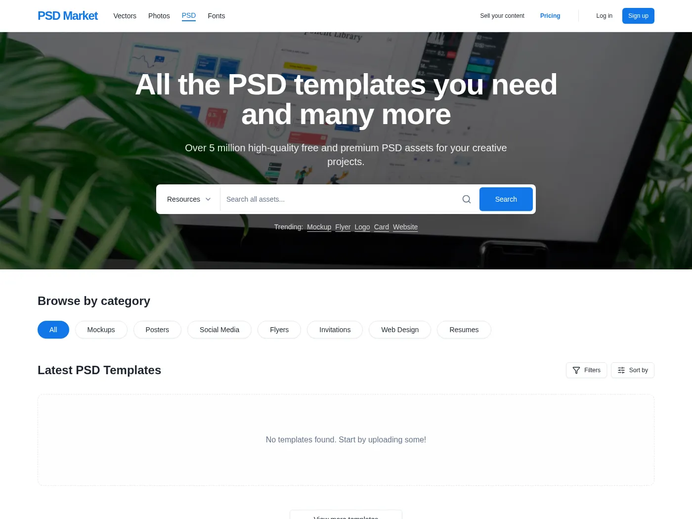 PSD Template Marketplace