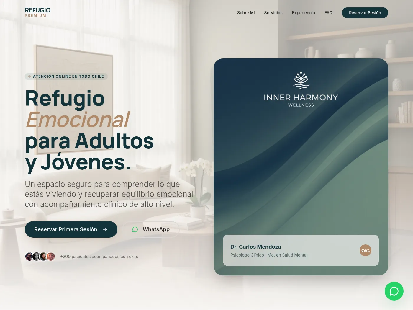Refugio Premium Psicólogo Web