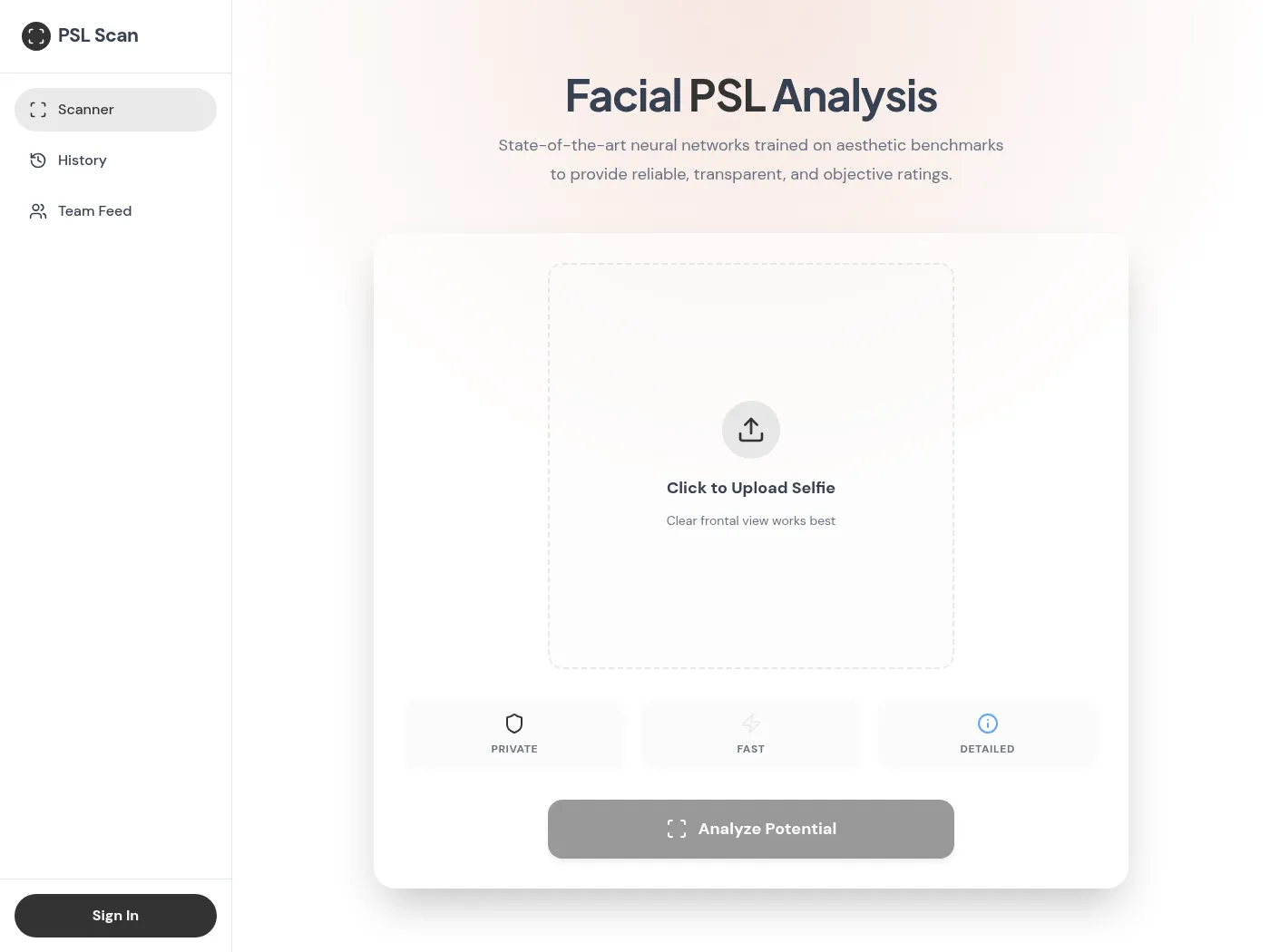 PSL Face Analyzer