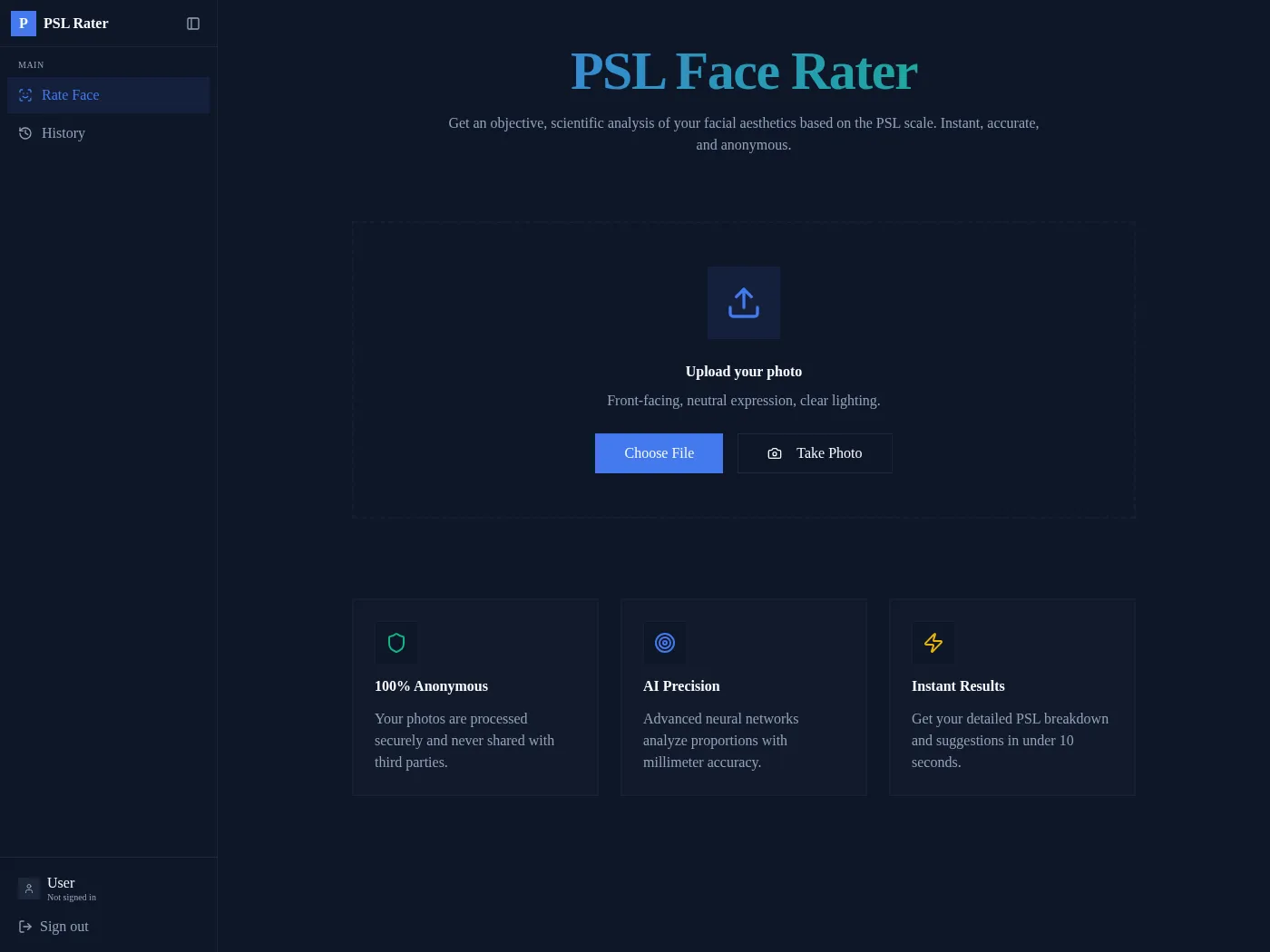 PSL Face Rater