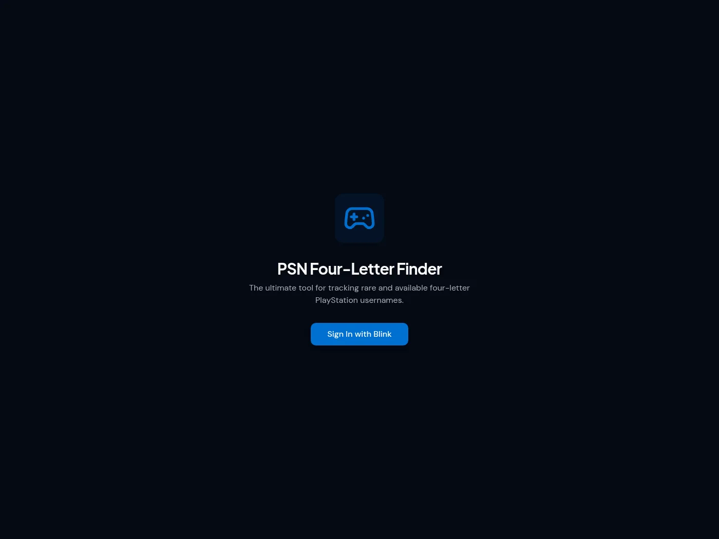 PSN Four-Letter Finder