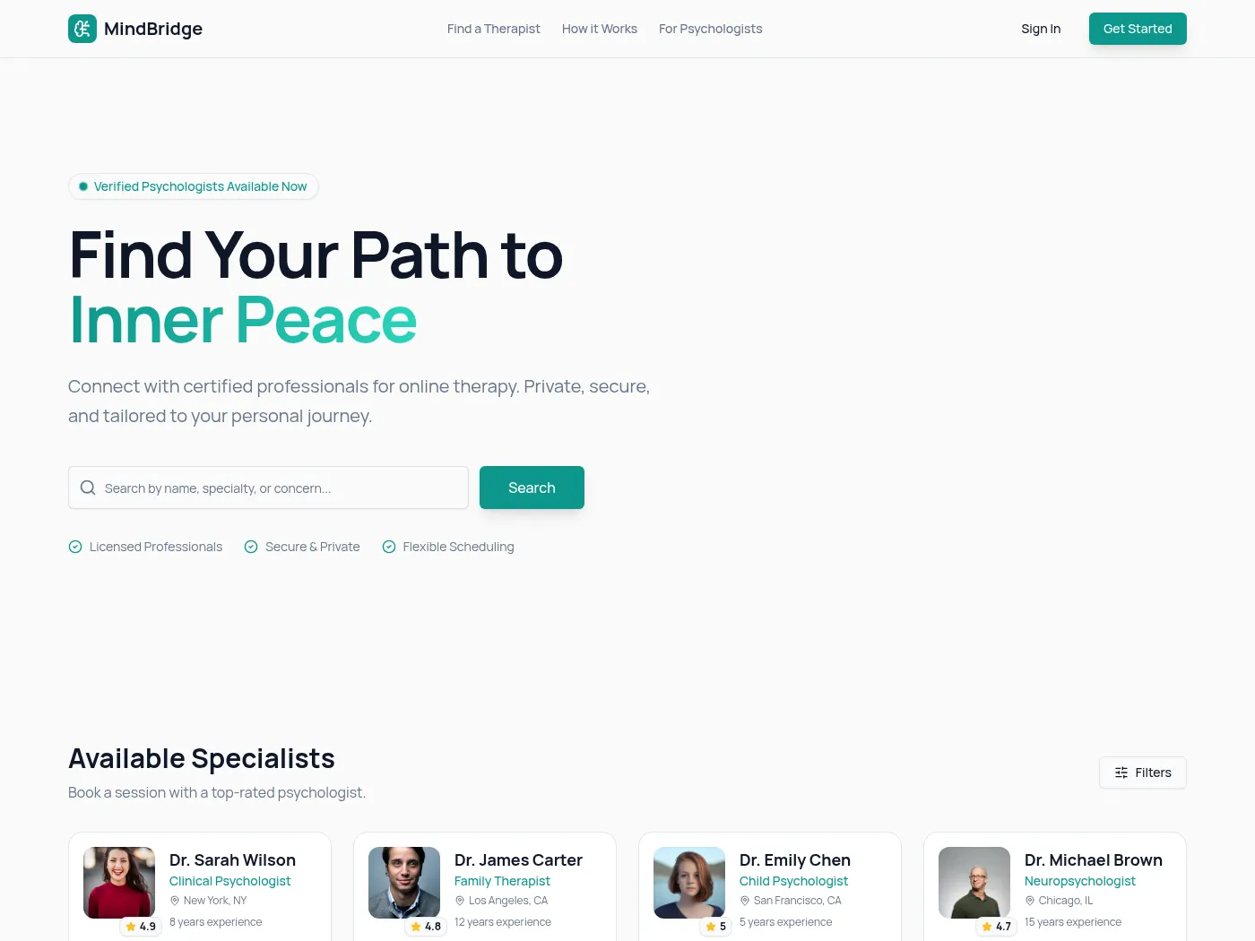 MindBridge Marketplace UI