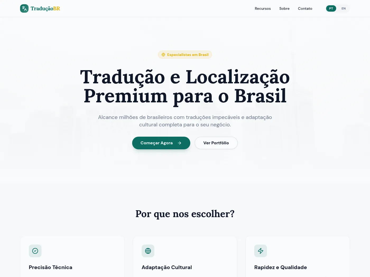 Tradução BR Landing