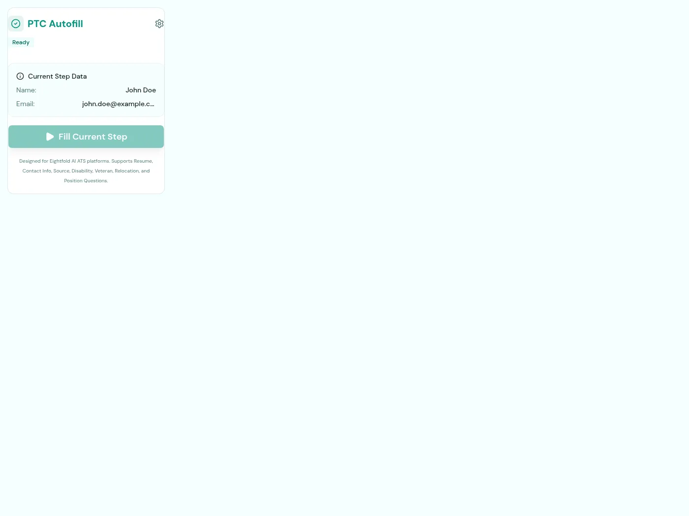 PTC Autofill Chrome Extension
