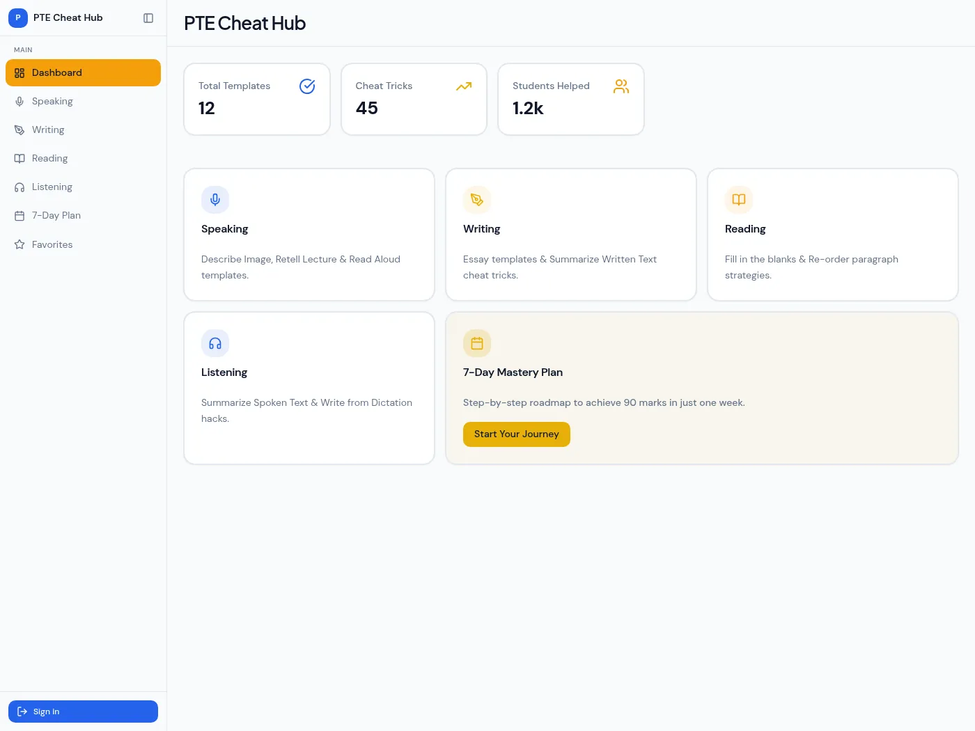 PTE Cheat Tricks Hub