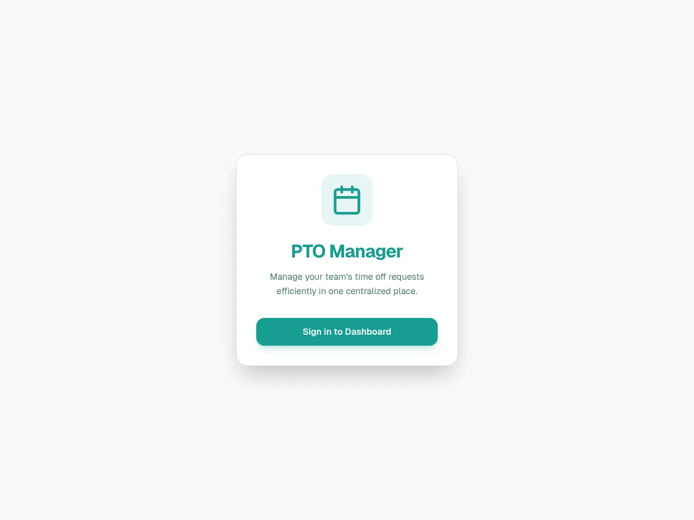 PTO Manager Dashboard