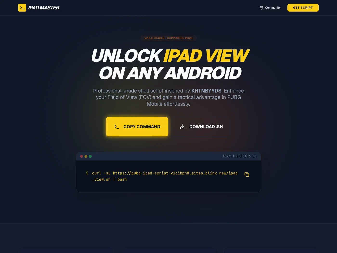PUBG iPad View Script