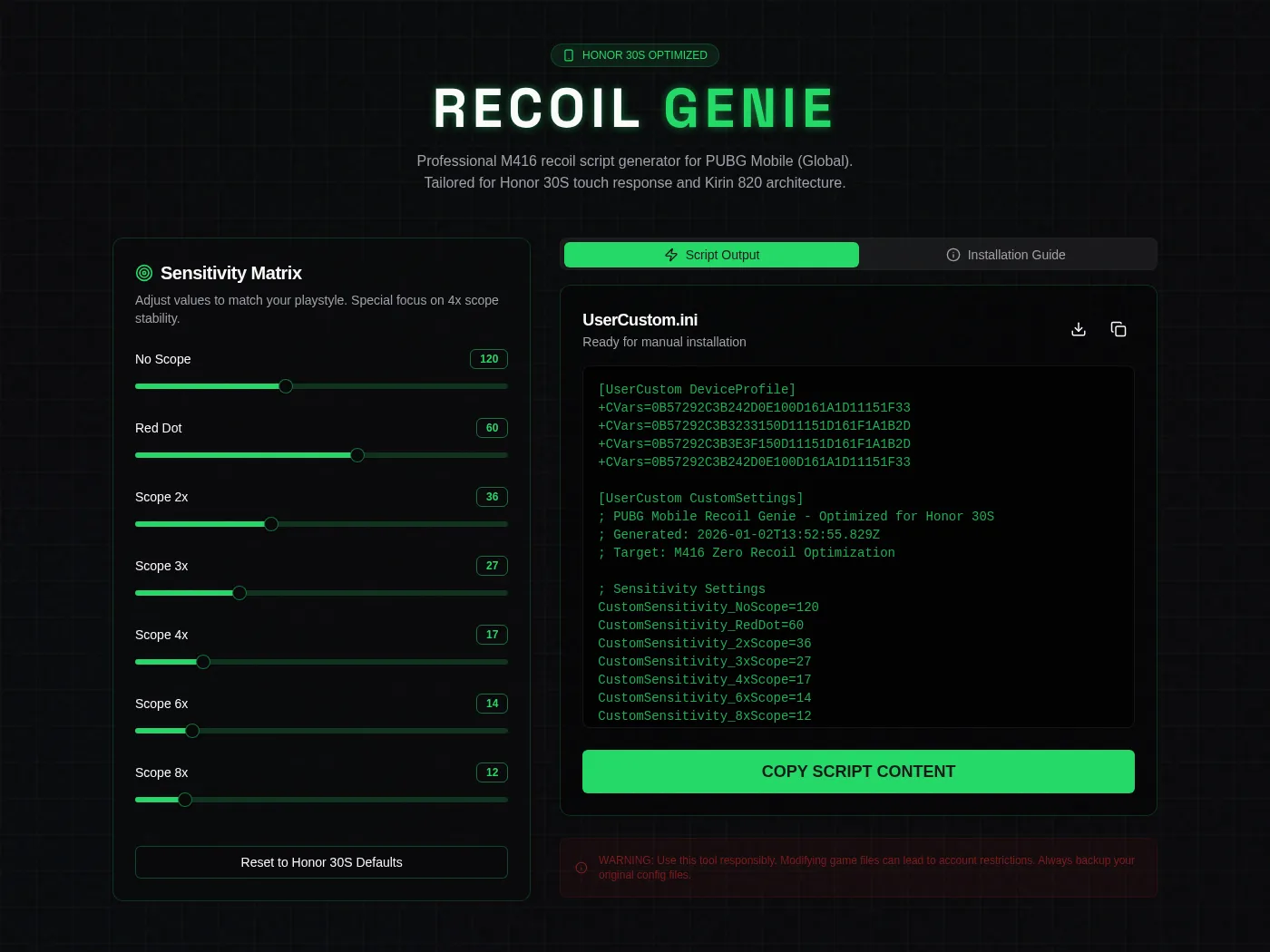 PUBG Mobile Recoil Genie