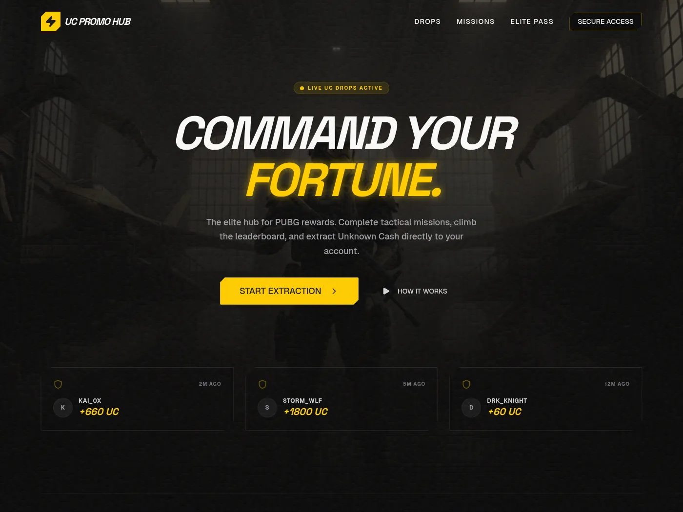 PUBG UC Promo Hub