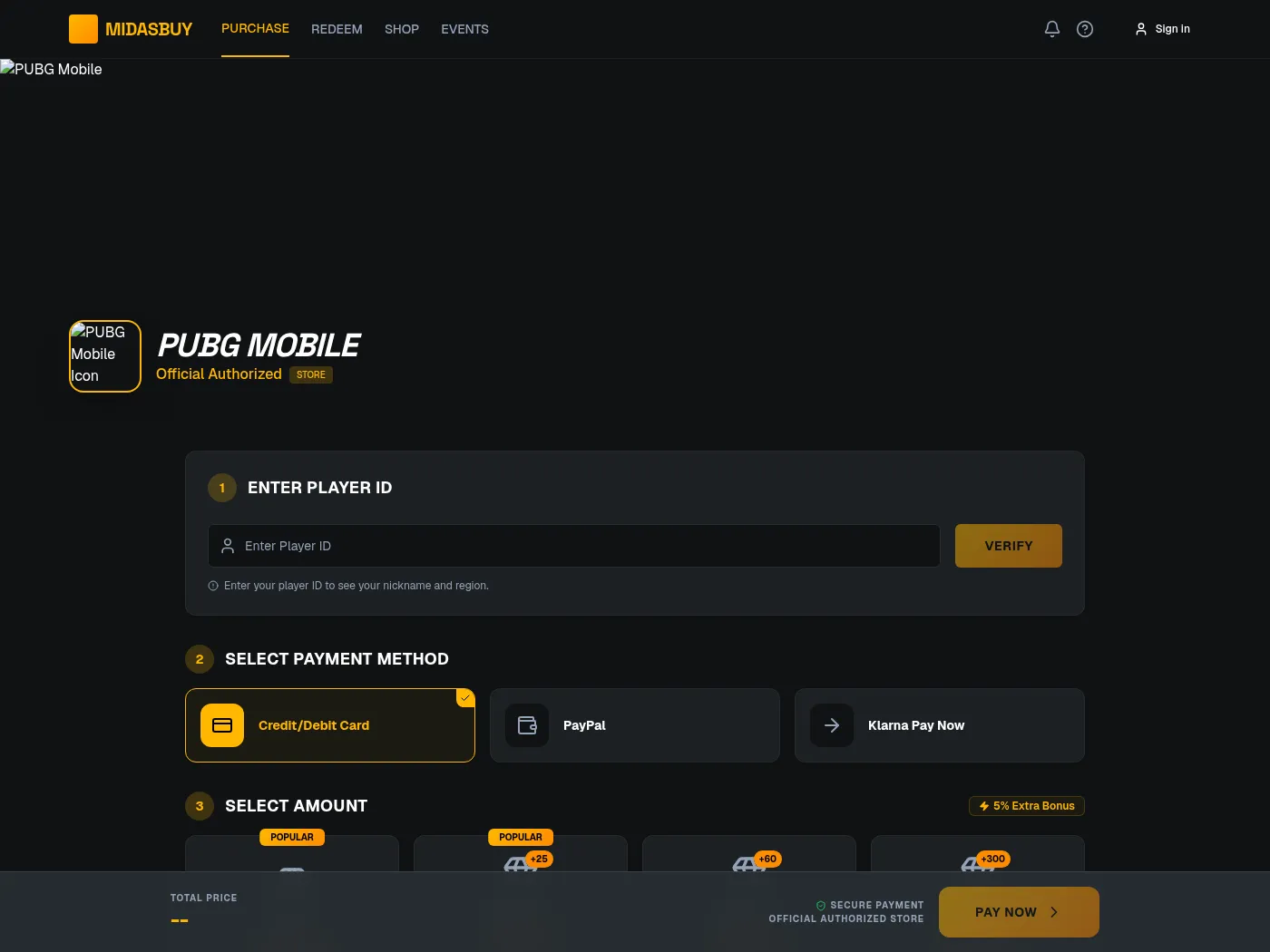 Midasbuy PUBG Clone