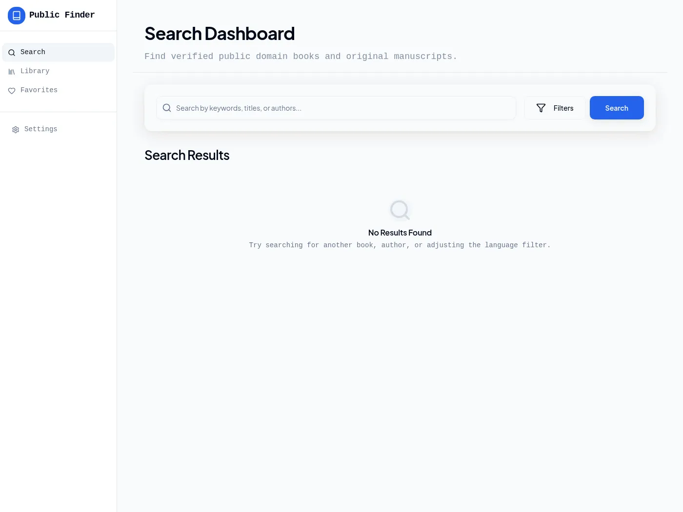 Public Domain Book Finder