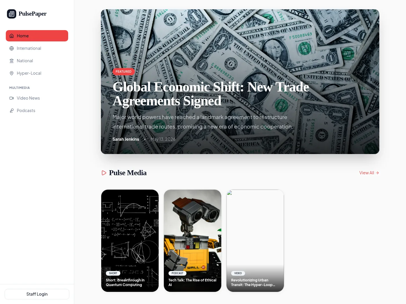 PulsePaper News Portal