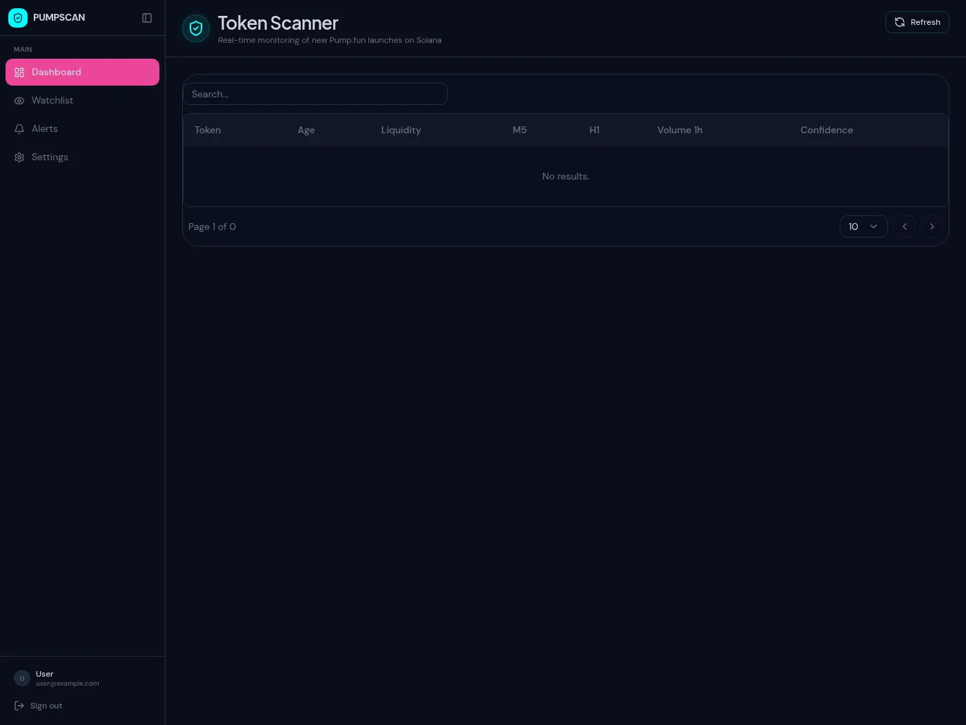 PumpFun Token Scanner