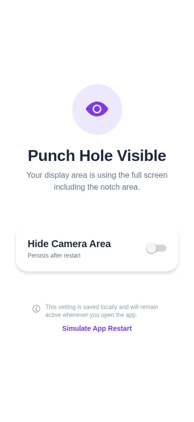 Punch Hole Hide Toggle