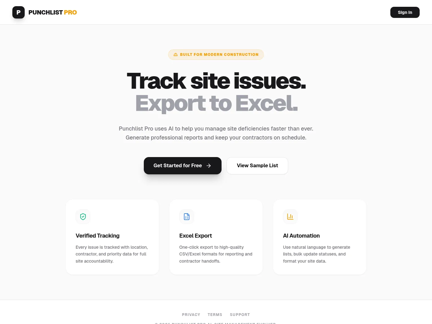 Punchlist Pro