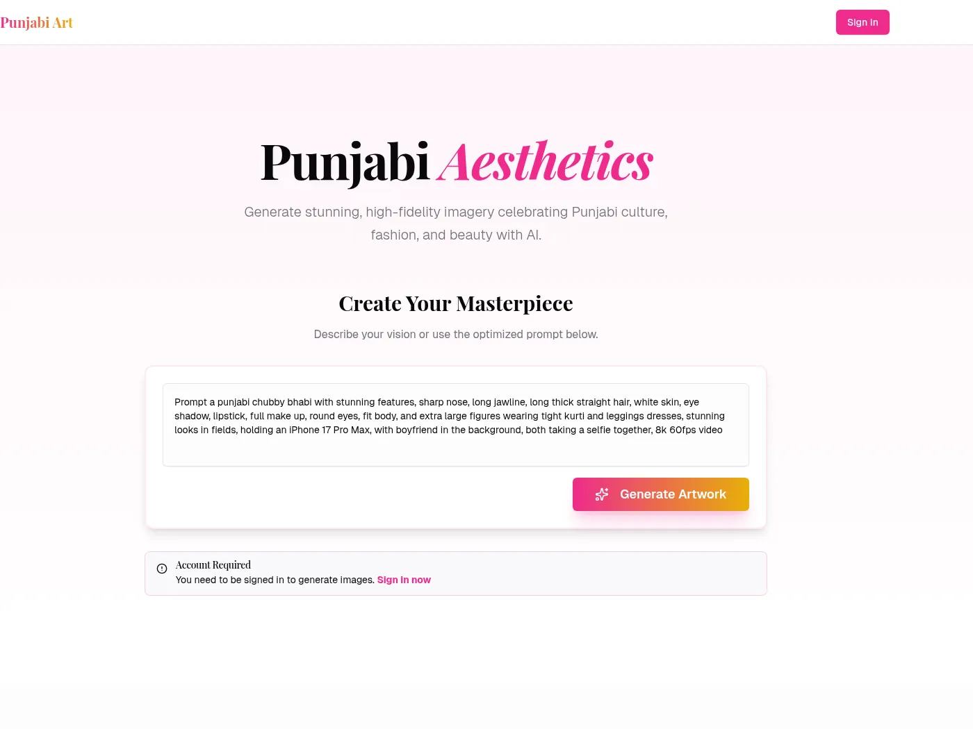 Punjabi Bhabi Generator