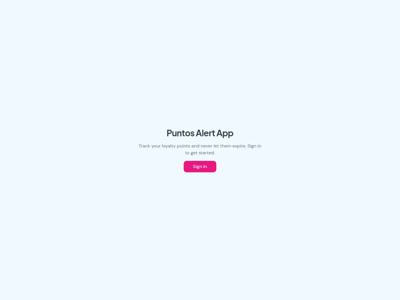 Puntos Alert App