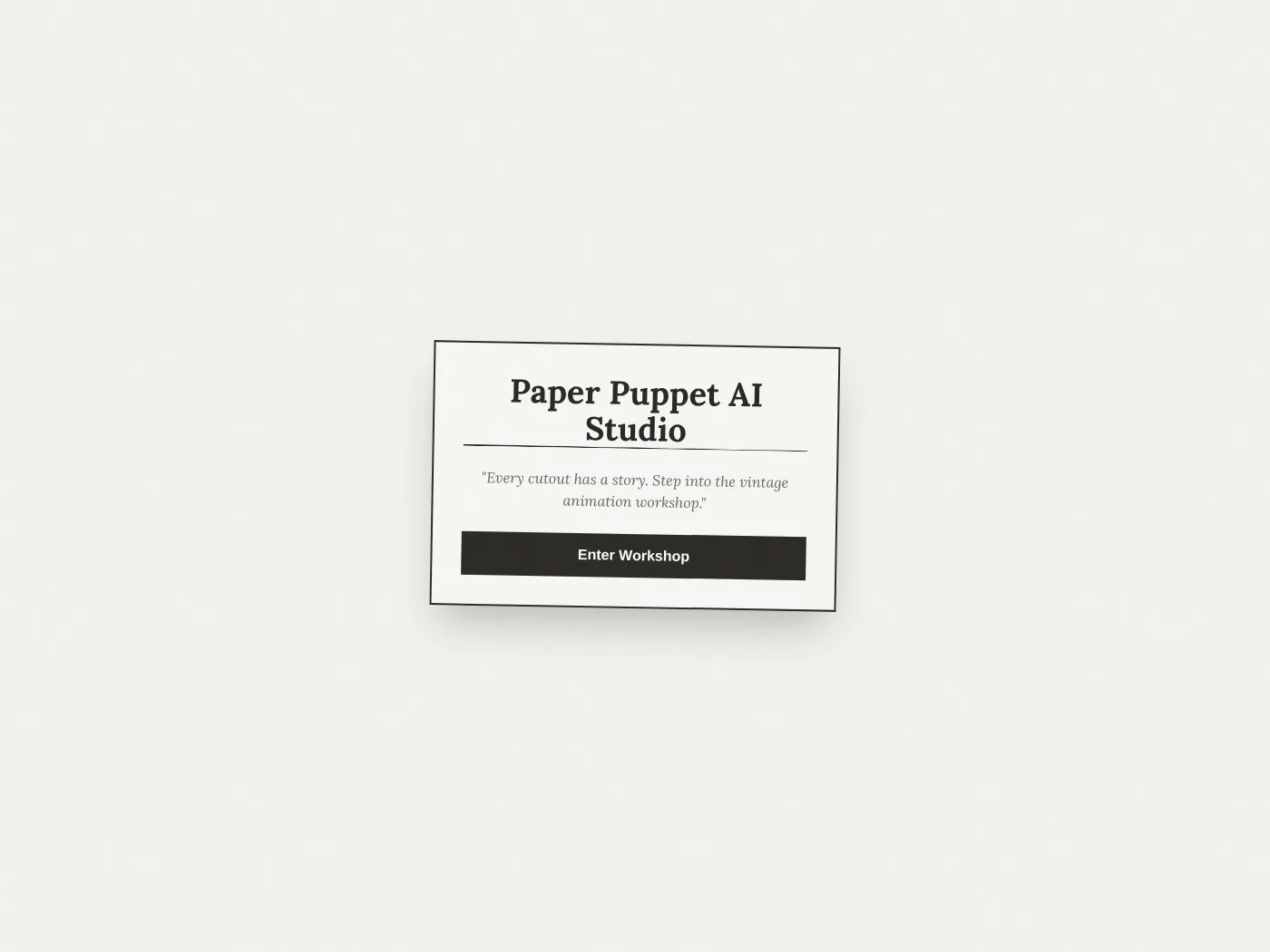 Paper Puppet AI Studio