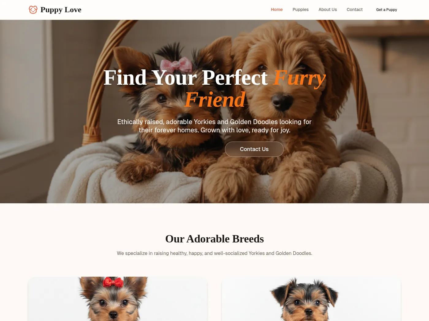 Puppy Shop Website