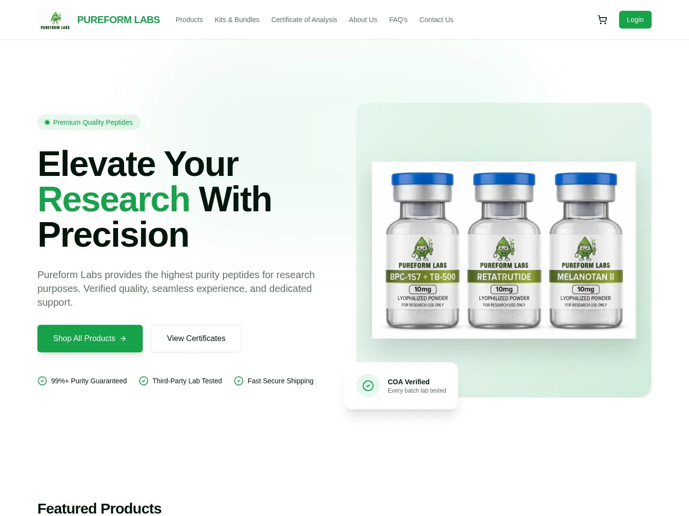 Pureform Labs Website